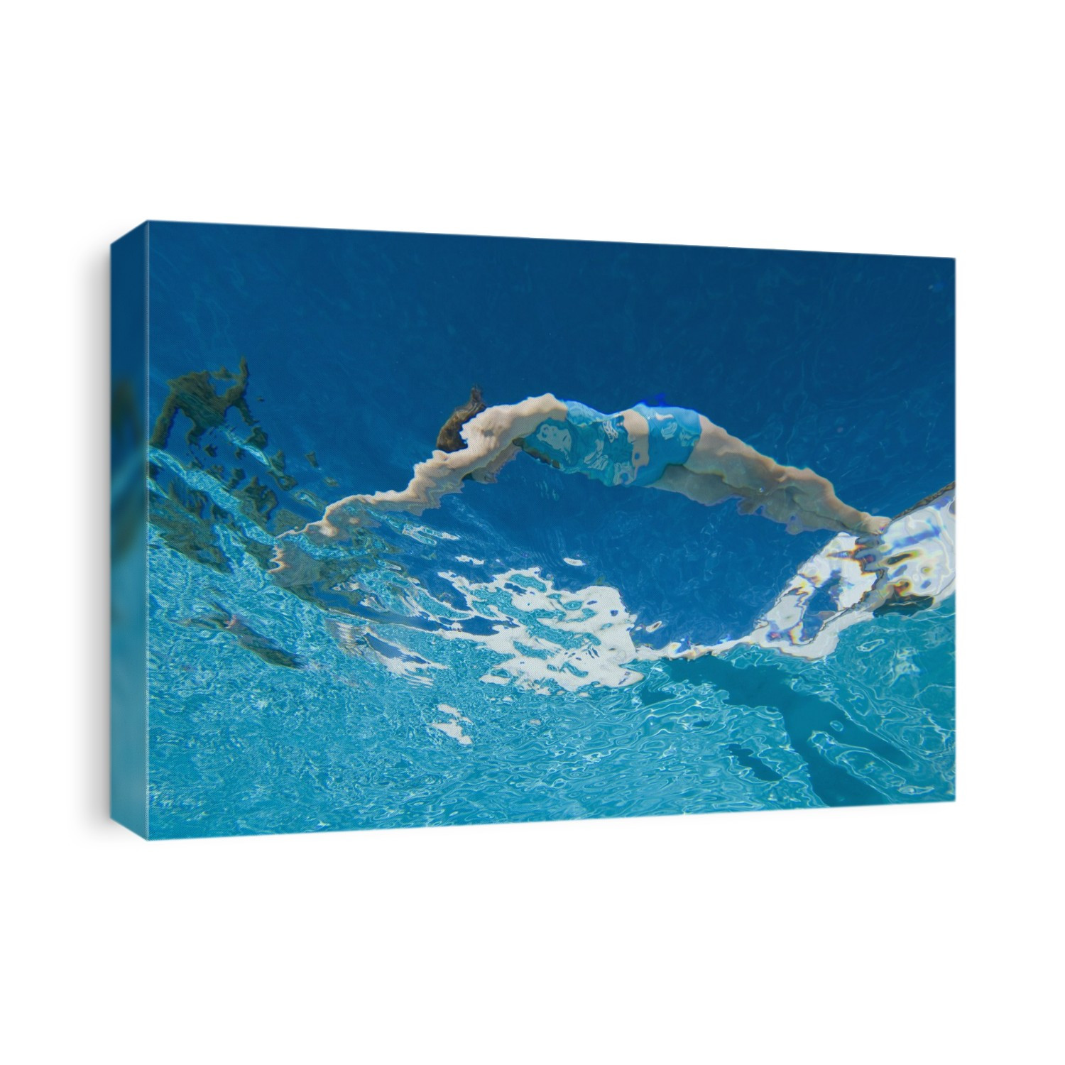 Underwater View Of Woman... Canvas Print | CanvasWorld