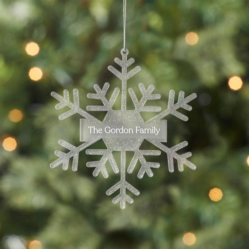 Glitter Snowflake Ornament at Gifts.com