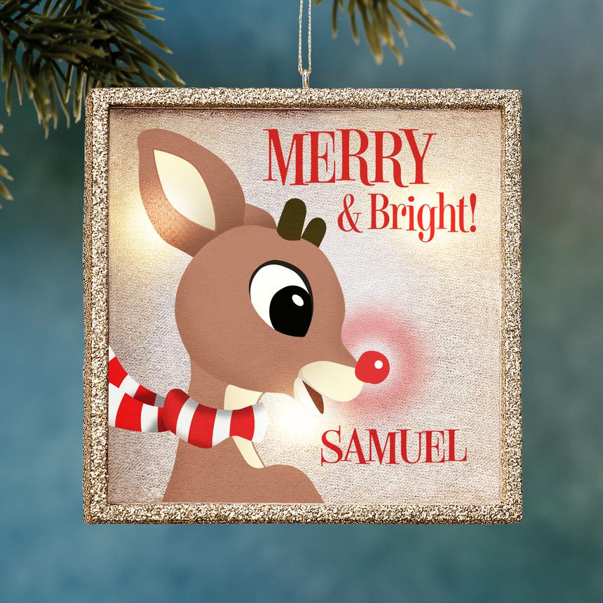 TwinkleBright® LED Merry & Bright Rudolph® Ornament at Gifts.com