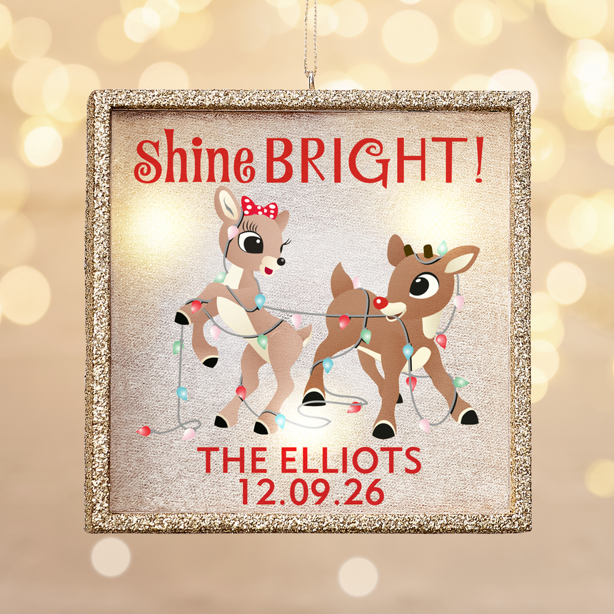 TwinkleBright® LED Shine Bright Rudolph® Ornament at Gifts.com