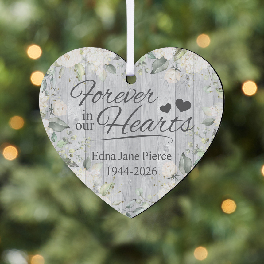 Forever in Our Hearts Memorial Heart Ornament at Gifts.com