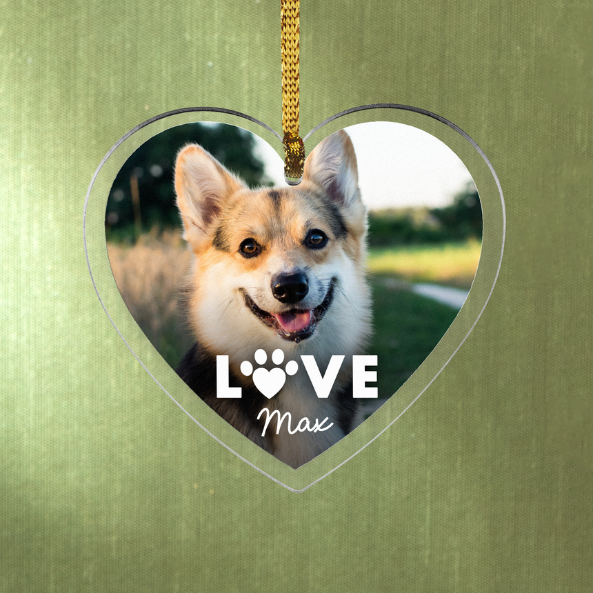 Paw-fect Love Photo Heart Ornament at Gifts.com