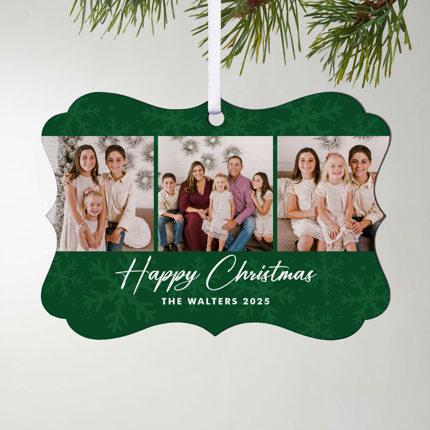 Yuletide Wishes Photo Collage Scroll Bauble | Stocking Shop UK