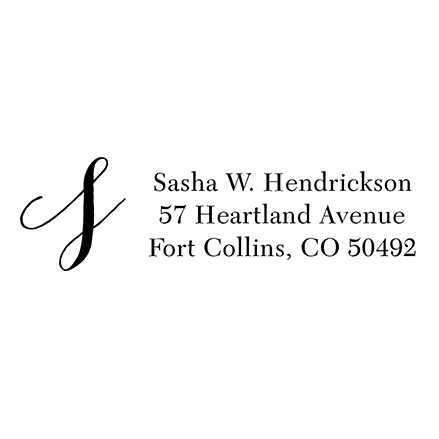 Calligraphic Initial | Custom Self-Inking Stamps